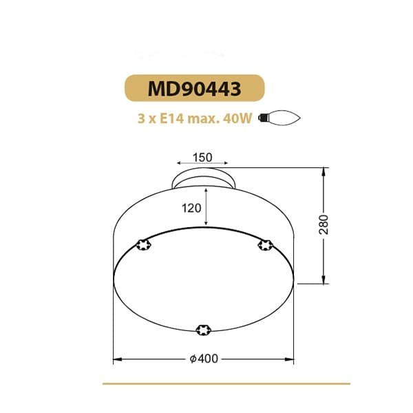 Παιδικό φωτιστικό τρίφωτο οροφής πεταλούδες απο ύφασμα & πλαστικό με ντουί Ε14 ΚΩΔ : MD90443 ...